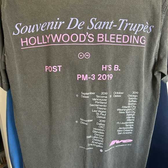 Shirts | Original From Concert Post Malone Hollywoods Bleeding Tour ...